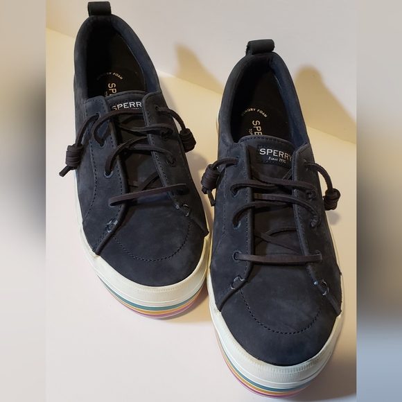 Sperry | Shoes | Sperry Blue And White Sneakers Casual Style Size 95 ...